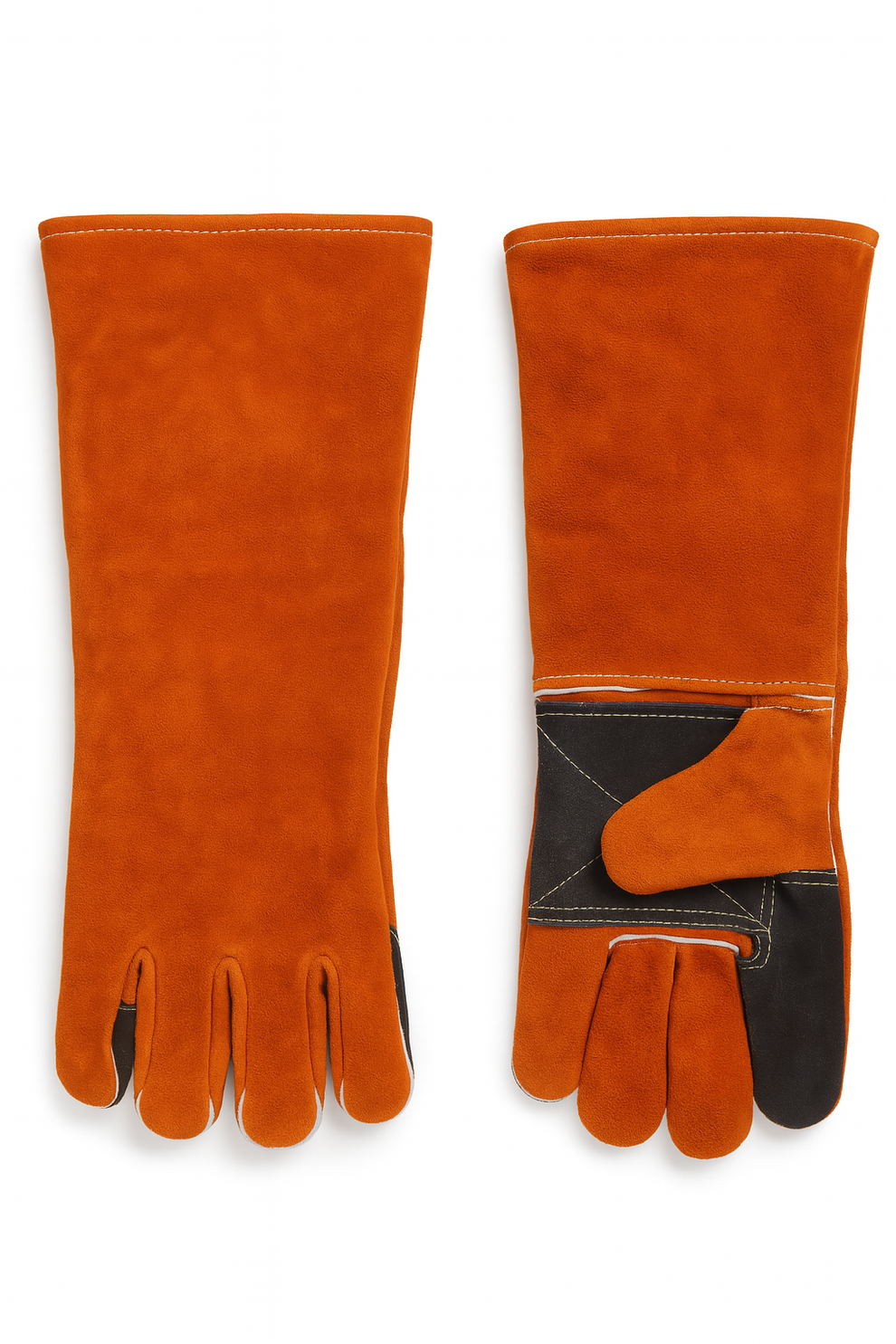 DOUBLE PALM WITH FINGER REINFORCEMENT SPLIT LEATHER GLOVES – Safety Creations